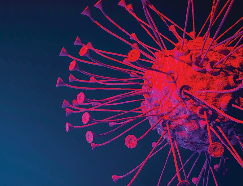 Virus Cell T-Cell cancer cell with receptors dendritic cells ant ...