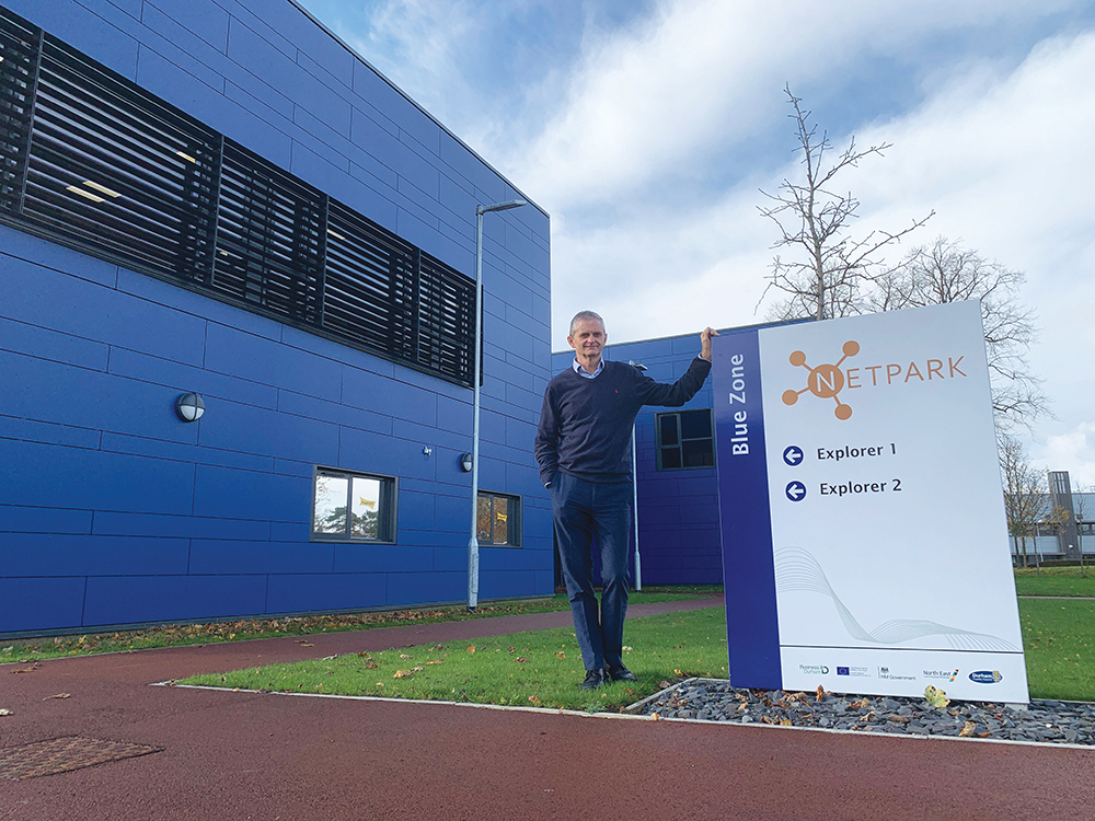 IBEX CEO Neil Loxley outside of teh Explorer 2 building at their ...