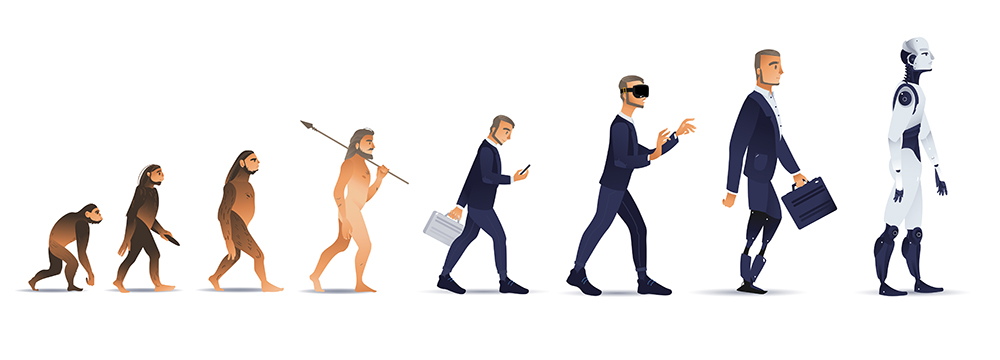 people evolution from monkey to robot - Bioscience Today